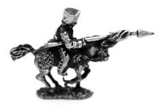 Prussian Uhlan Lance Down - Brickdust Prussian 15mm - Noble Knight Games