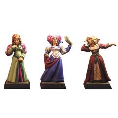 Female Courtesans - Fantasy Mini Resin 28mm - Noble Knight Games
