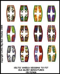 Celtic Shield Designs #6 - Old Glory Celt Transfers - Noble Knight Games